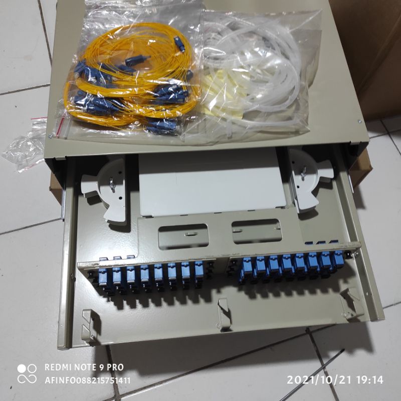 Jual otb rackmount 48 c lengkap pigtail dc-upc dan adapter sc-upc ...