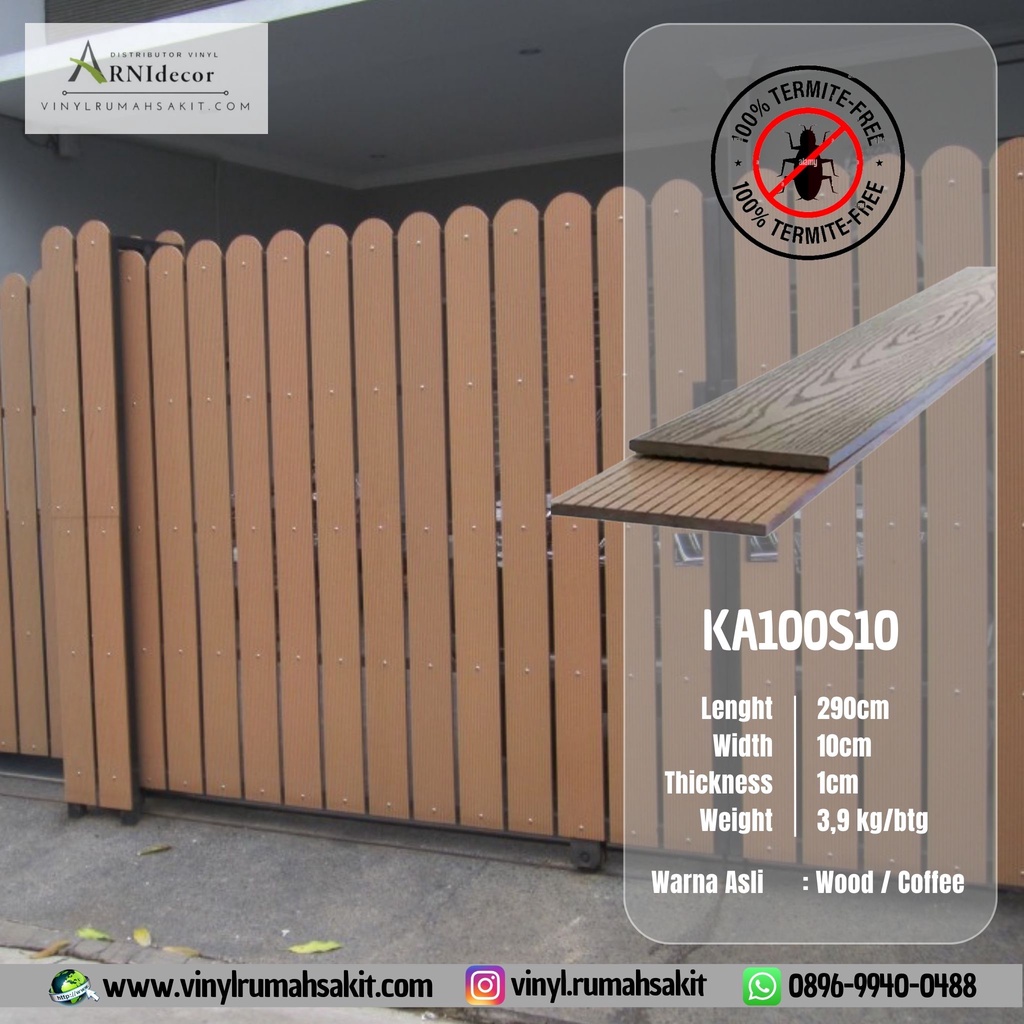 Jual Pagar Kayu WPC Decking KA 100S10 - OUTDOOR Anti Rayap, Anti Jamur ...