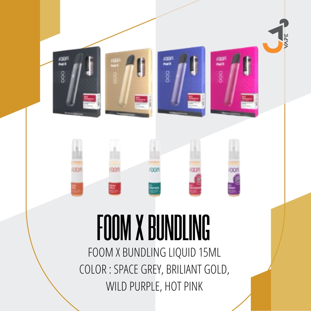 Jual FOOM X POD KIT BUNDLING LIQUID 15ML BY FOOM | Shopee Indonesia