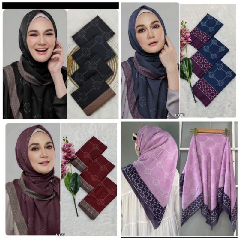 Jual (SCANE) VOAL PREMIUM HIJAB MOTIF SEGIEMPAT/JILBAB LEMBUT LASER CUT | Shopee Indonesia