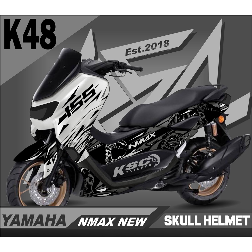 Jual KSC48 - DECAL NMAX NEW FULLBODY 2020/2021/2022/2023/2024 LIS SKULL ...