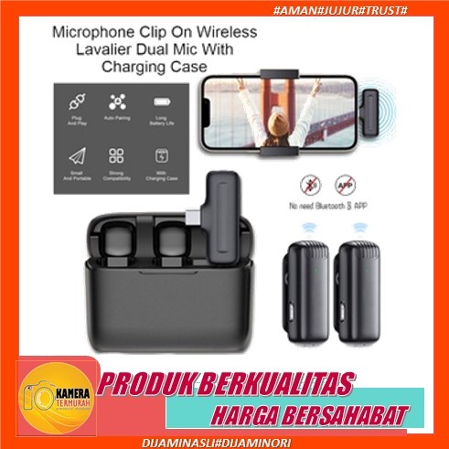 Jual Mic Clip On Wireless / Mic Wireless 2 Microphone Plug & Play Untuk ...