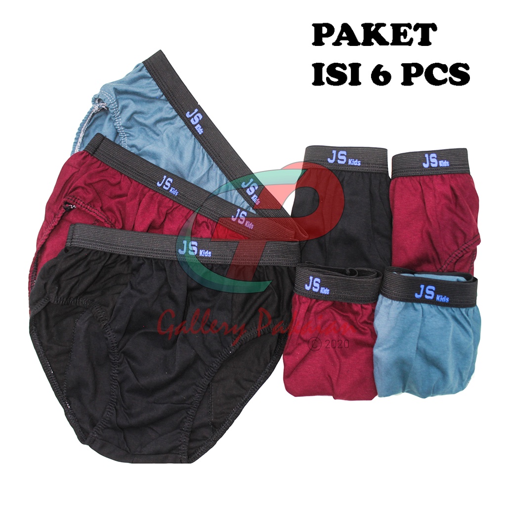 Jual Celana dalam pria anak laki-laki Paket Isi 6 PCS bahan katun motif polos termurah | Shopee ...
