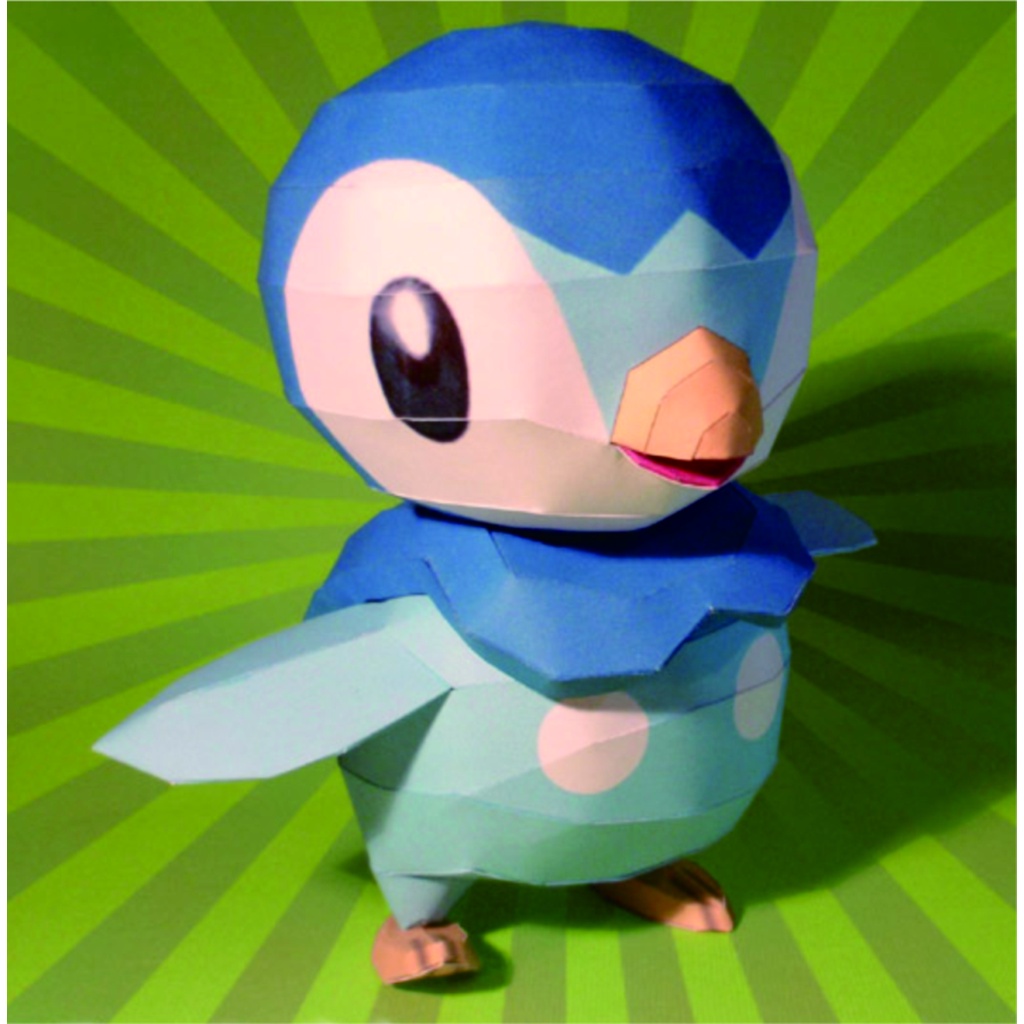 Jual [Print & Cut] Pokemon - Piplup Paper Model | Shopee Indonesia