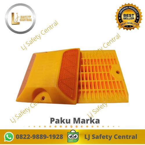 Jual PAKU MARKA JALAN PLASTIK STUD KUNING / MATA KUCING PLASTIK KUNING ...
