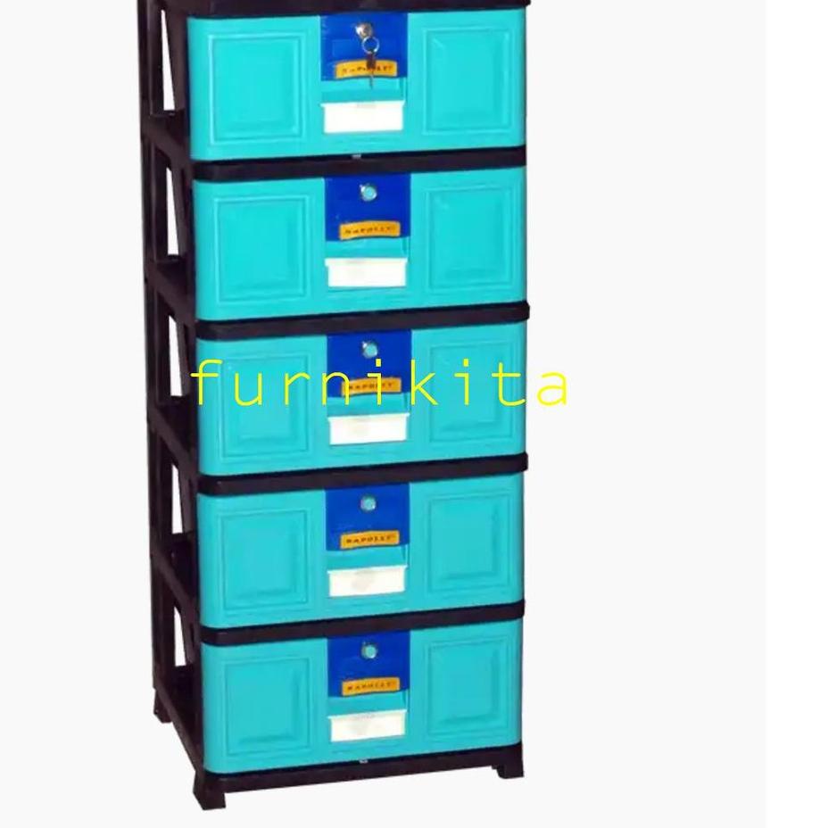 Jual LEMARI PLASTIK LACI NAPOLLY SUSUN 5 CABINET SORONG | Shopee Indonesia