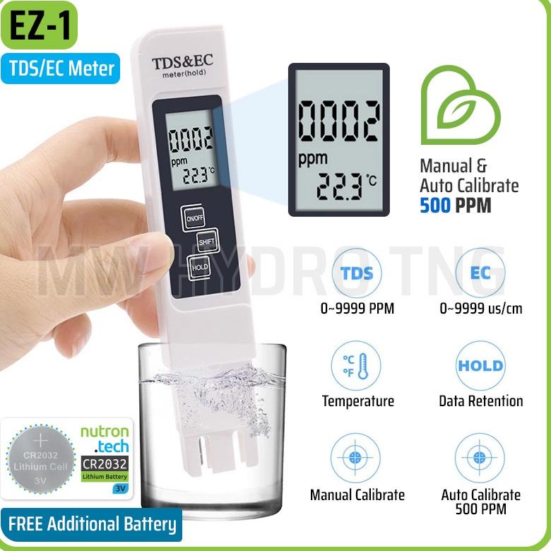 Jual [spin1] TDS & EC Meter EZ-1, Alat Ukur Air / Nutrisi Hidroponik ...