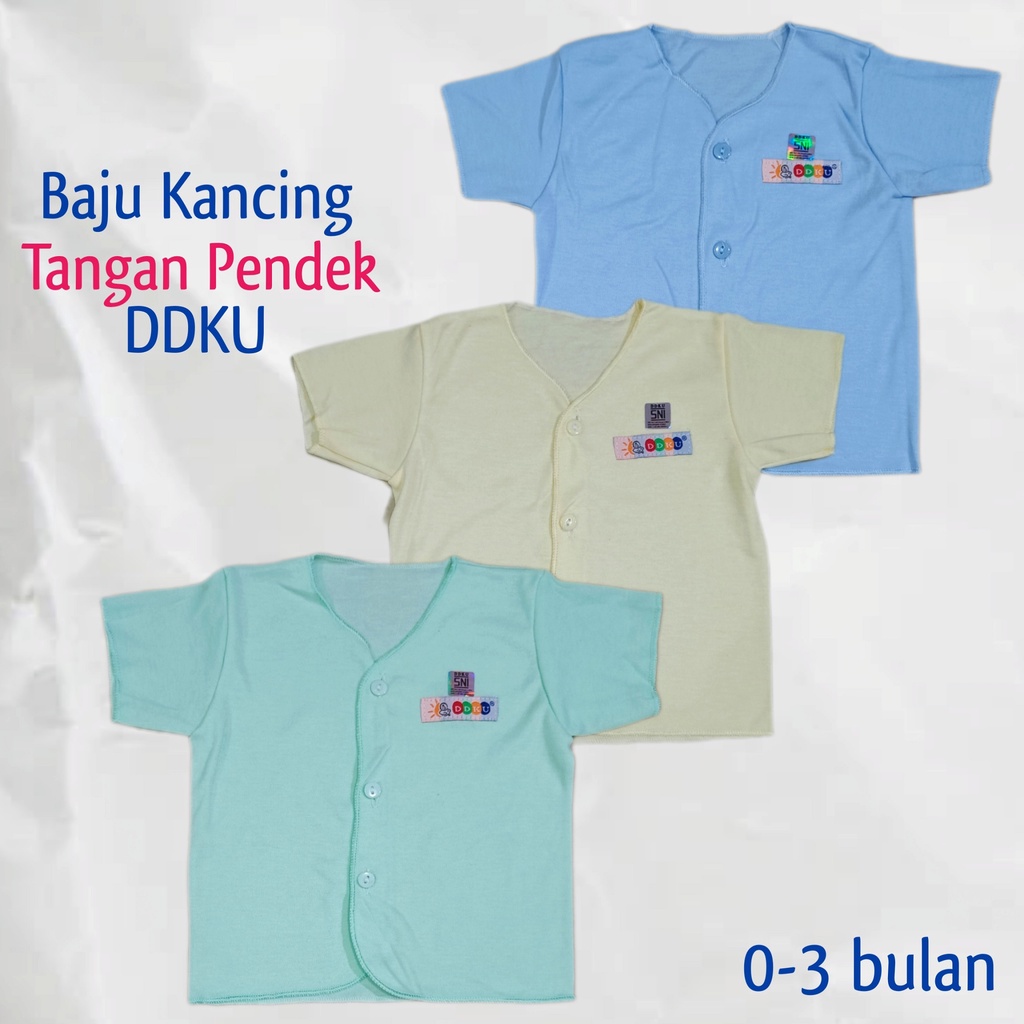 Jual Baju Kancing Newborn Lengan Pendek DDKU | Shopee Indonesia