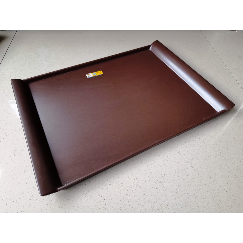 Jual Nampan Kotak 15.6" 39x28cm Model Coklat Tua Stone Melamine ...