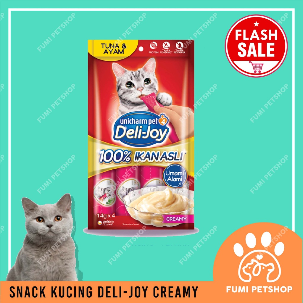 Jual SNACK KUCING PREMIUM DELI JOY CREAMY (4X14GR) | Shopee Indonesia