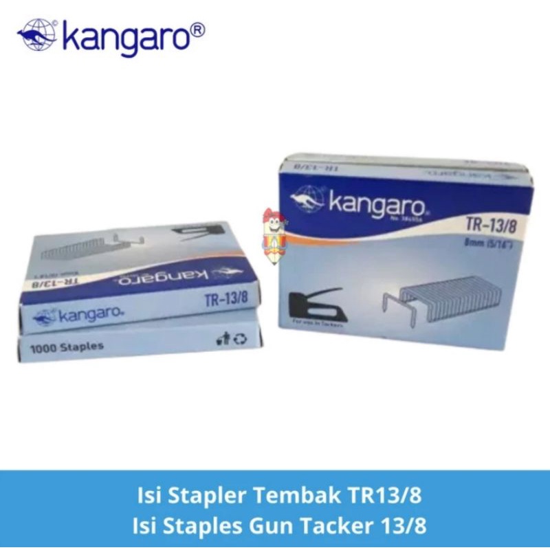 Jual Isi Staples Kangaro TR 13/8 13/6 anak stapler | Shopee Indonesia