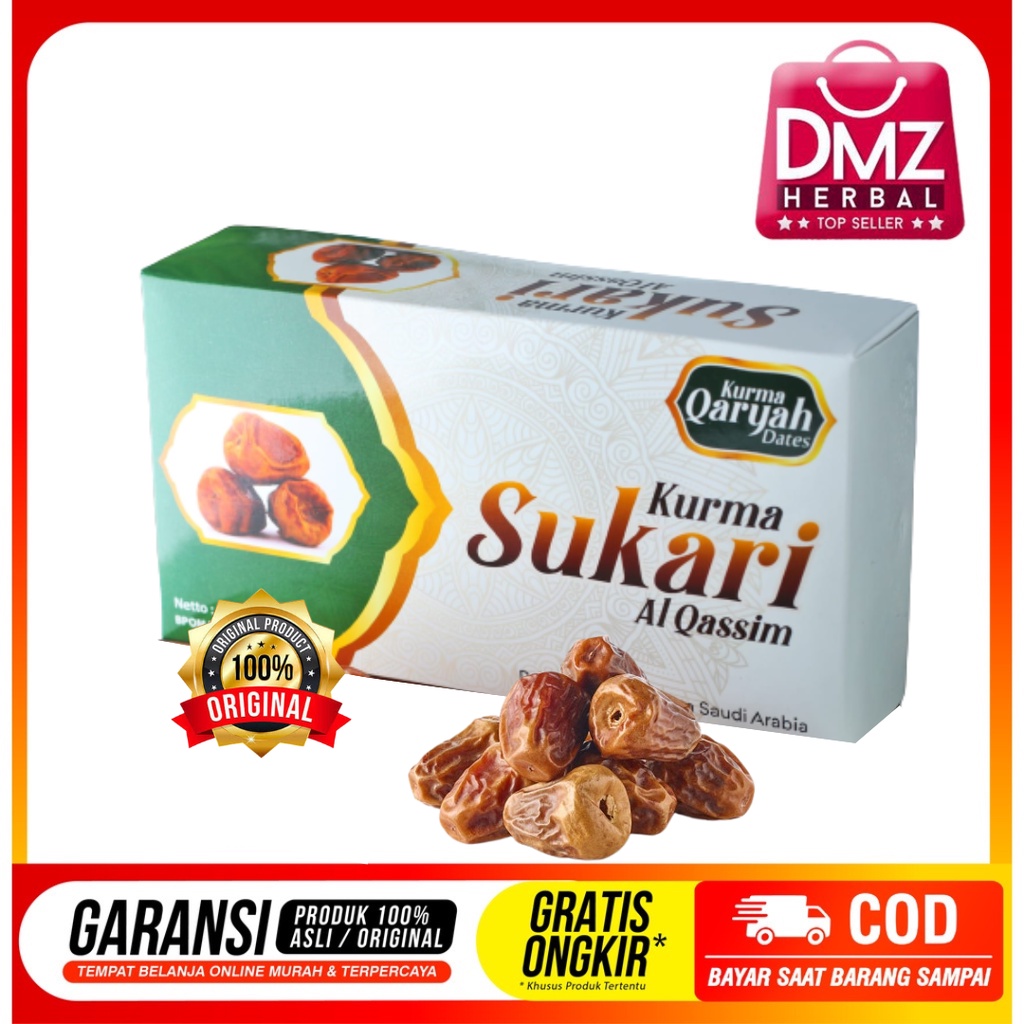 Jual Kurma Sukari 500gr - Kurma Sukkari Humaira Al Qassim 500 gram ...