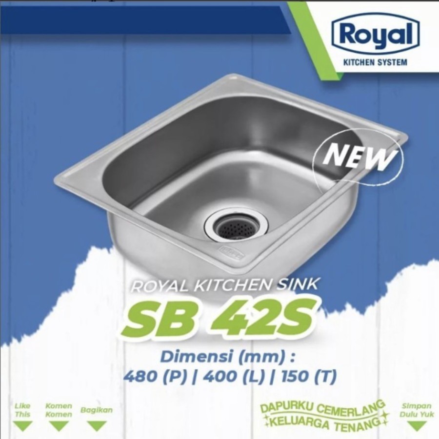 Jual Kitchen sink bak cuci piring royal sb 42 S | Shopee Indonesia