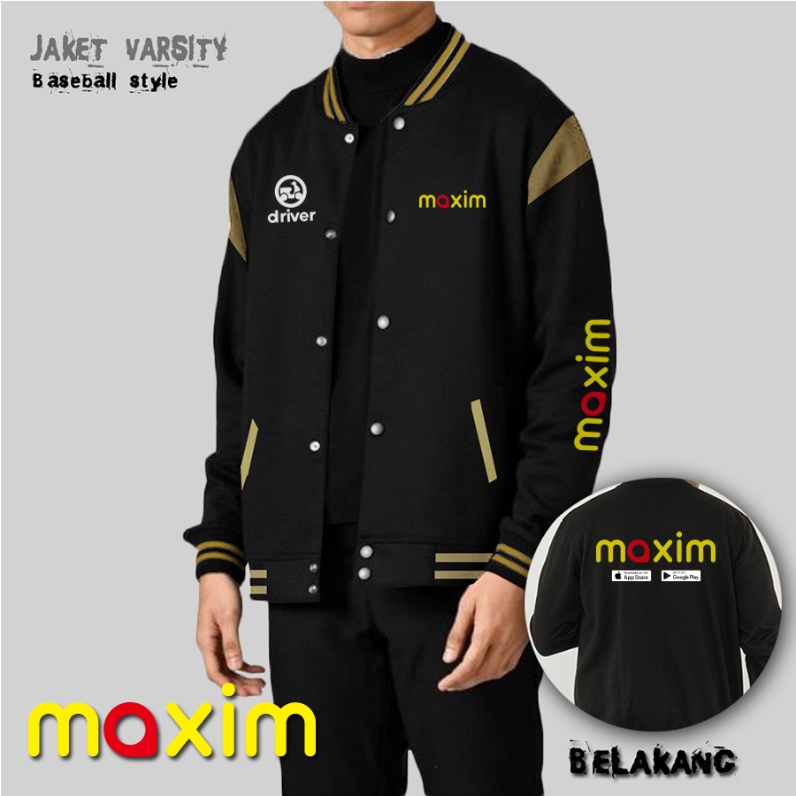 Jual JAKET DRIVER MAXIM BASEBALL / JAKET DRIVER KEREN / CUSTOM SABLON ...