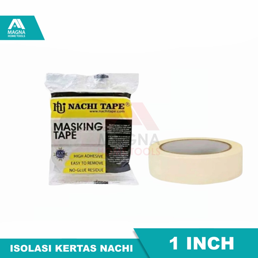Jual ISOLASI/MASKING TAPE/LAKBAN/PEREKAT KERTAS TEBAL 1" TEBAL NACHI ...
