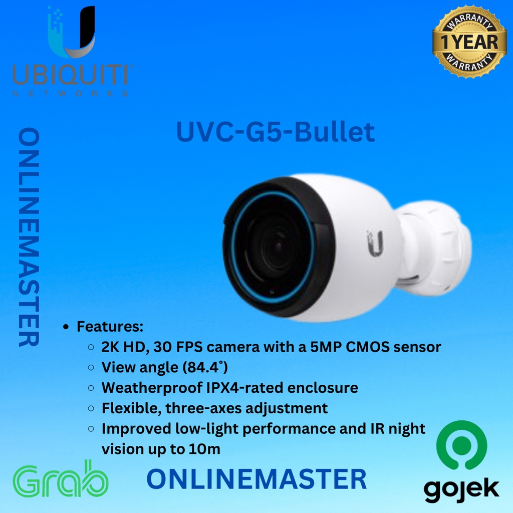 Jual Ubiquiti Camera G5 Bullet UVC-G5-Bullet | Shopee Indonesia