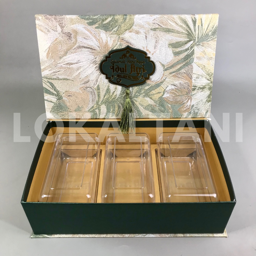 Jual Box Kue Kering Hardtop 3 Toples 350gr/Kotak Hampers Edisi Lebaran | Shopee Indonesia