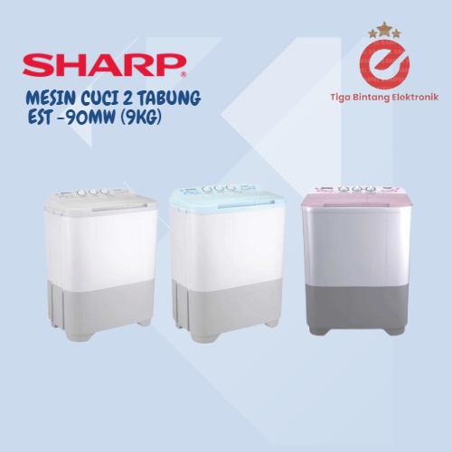 Jual Mesin Cuci 2 tabung Sharp EST 90MW (9KG) | Shopee Indonesia