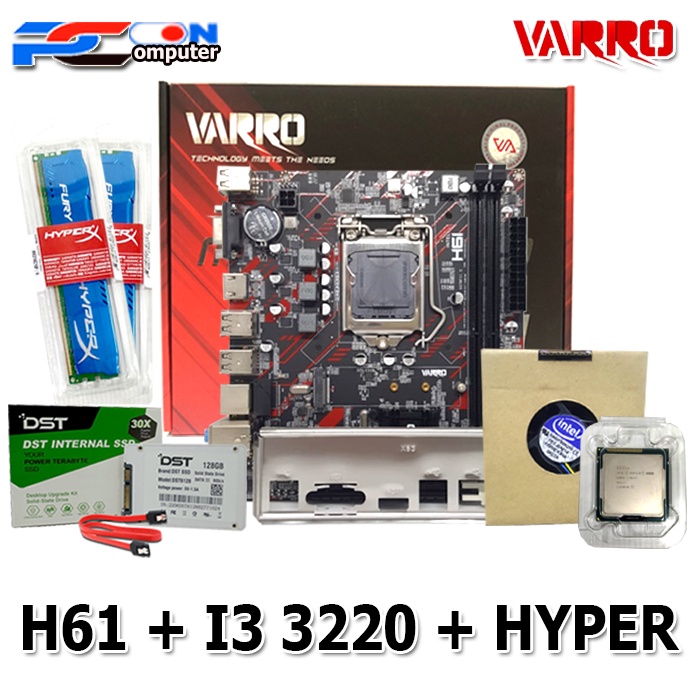 Jual PAKET MOBO MAINBOARD MOTHERBOARD LGA 1155 DDR3 / MOBO H61 NEW VARRO | Shopee Indonesia