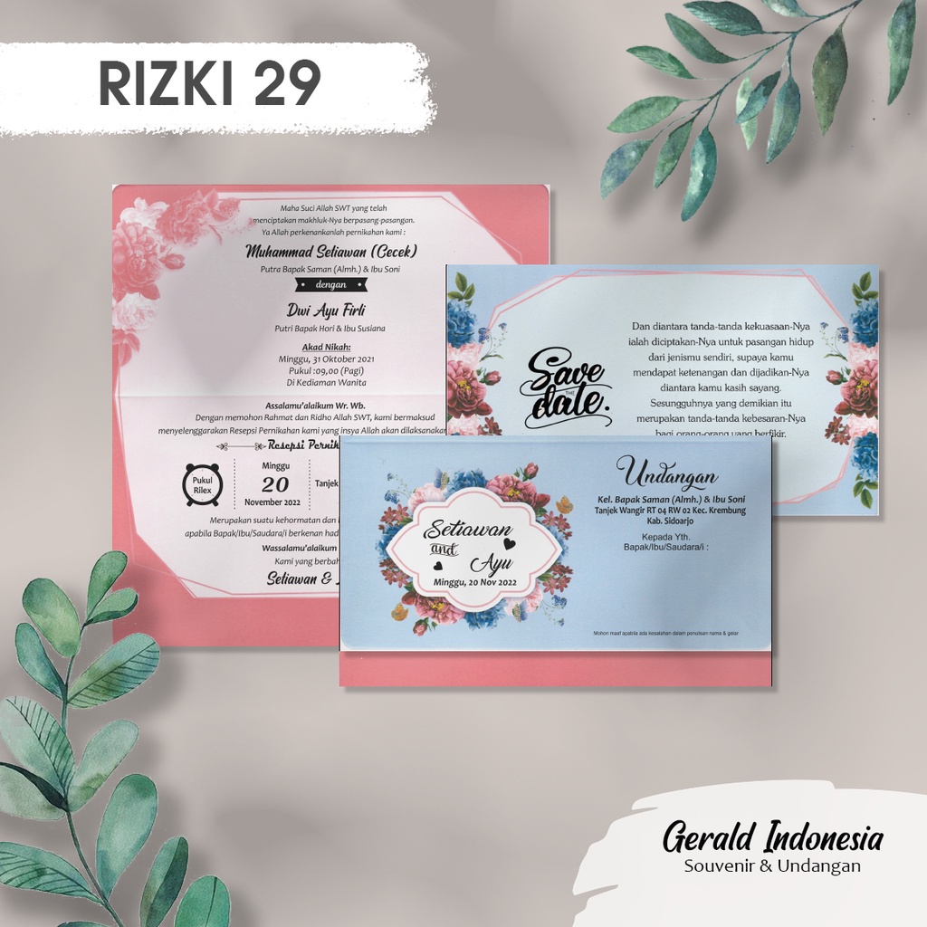 Jual UNDANGAN PERNIKAHAN MURAH AESTETIK - UNDANGAN NIKAH RUSTIK ...