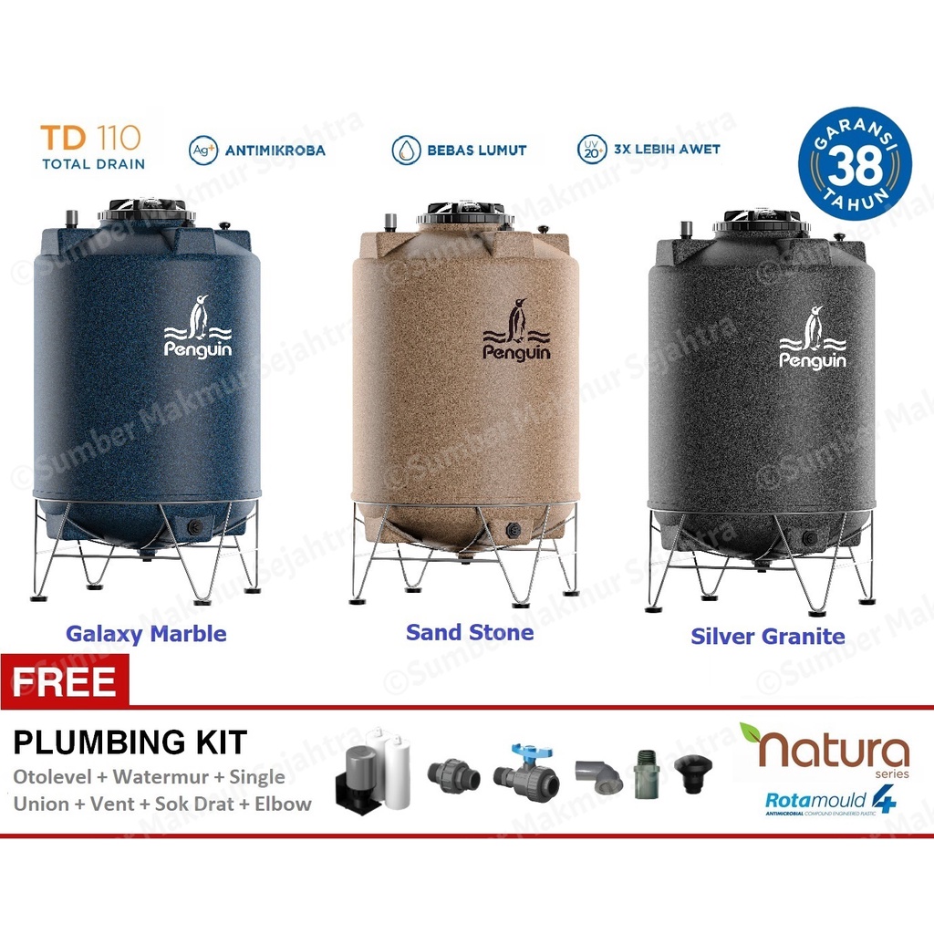 Jual Tangki Air / Tandon / Toren Penguin Total Drain 1000 liter - TD ...