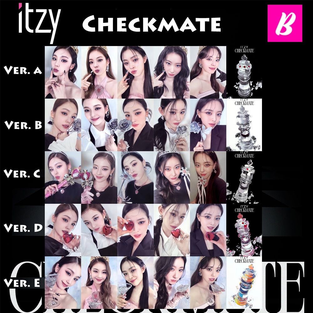 Jual ITZY CHECKMATE PART A-E ALBUM PHOTOCARD UNOFFICIAL | Shopee Indonesia