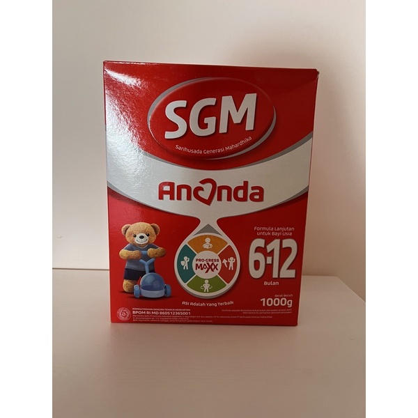 Jual Susu SGM ANANDA Pro-gress Maxx 6-12 Bulan 1000gr (kotak kurang ...