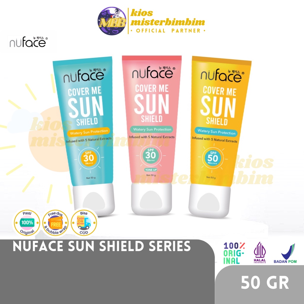Jual Nuface Cover Me Sun Shield Sun Protection 50GR / Perawatan Wajah Sunscreen SPF 30 SPF 50 PA ...