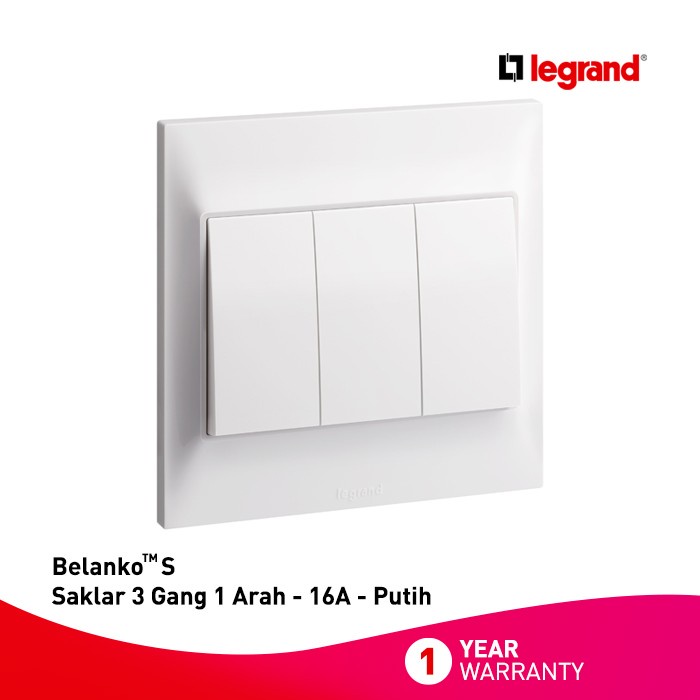 Jual Saklar Legrand Belanko S - Saklar 3 Gang 1 Arah - 16A | Shopee ...