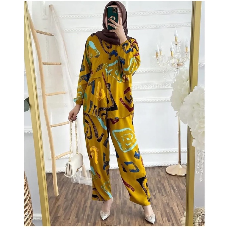 Jual One set Wanita /Setelan wanita Jumbo / setelan rayon Jumbo / Setelan Jumbo / one set Rayon ...