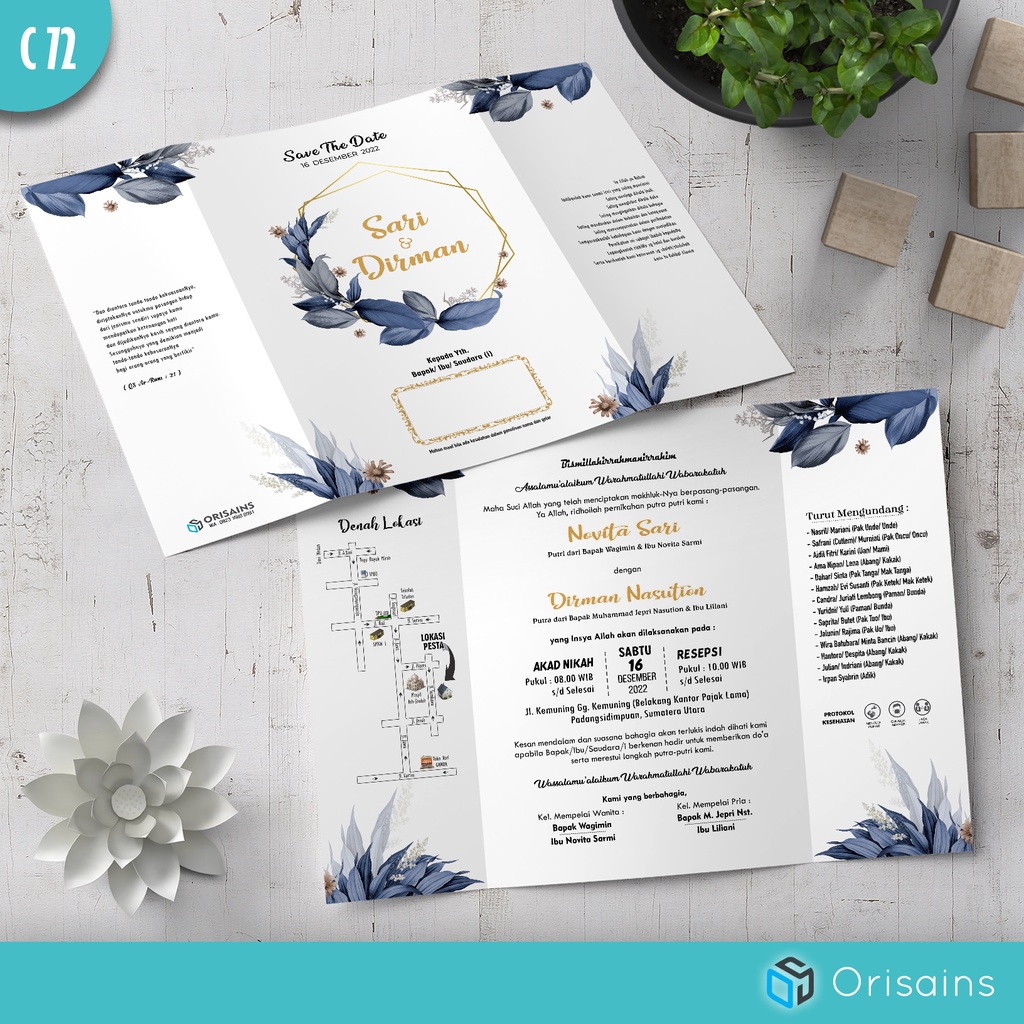 Jual Undangan Pernikahan Simple Simpel Modern Rustic Elegan Nikah Murah ...