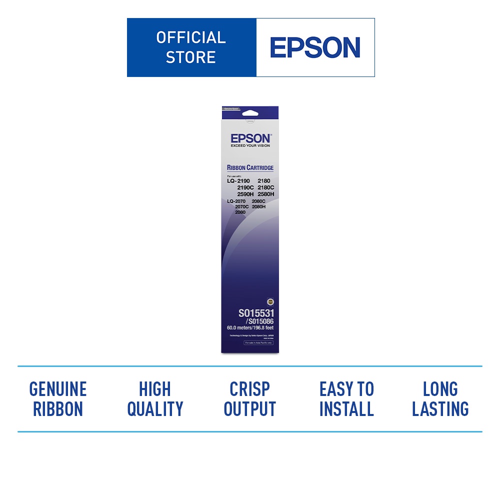 Jual Epson Ribbon LQ 2190/2180/2070/2080 (C13S015531) | Shopee Indonesia