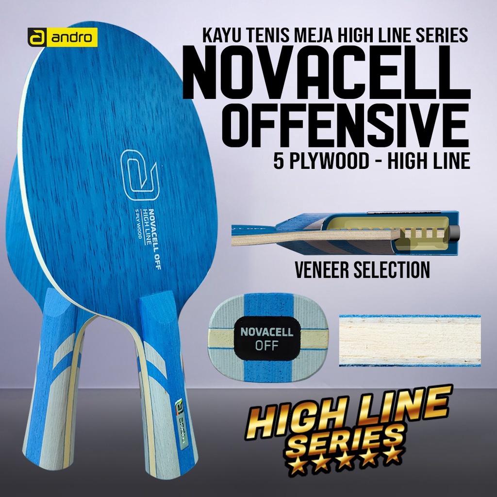 Jual Kayu Bat Tenis Meja Pingpong Andro Novacell OFF Offensive 5 Plywood | Shopee Indonesia