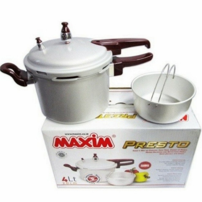 Jual Prestoku Panci Presto Maxim 4 ,7 ,12 Liter /Panci Presto Steamer Kukus - 4 Lt | Shopee ...