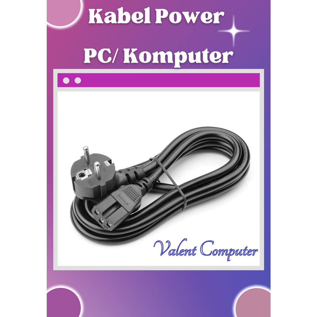 Jual Kabel Power Pc Tebal Kabel Power Komputer 1.8 meter Tebal | Shopee ...