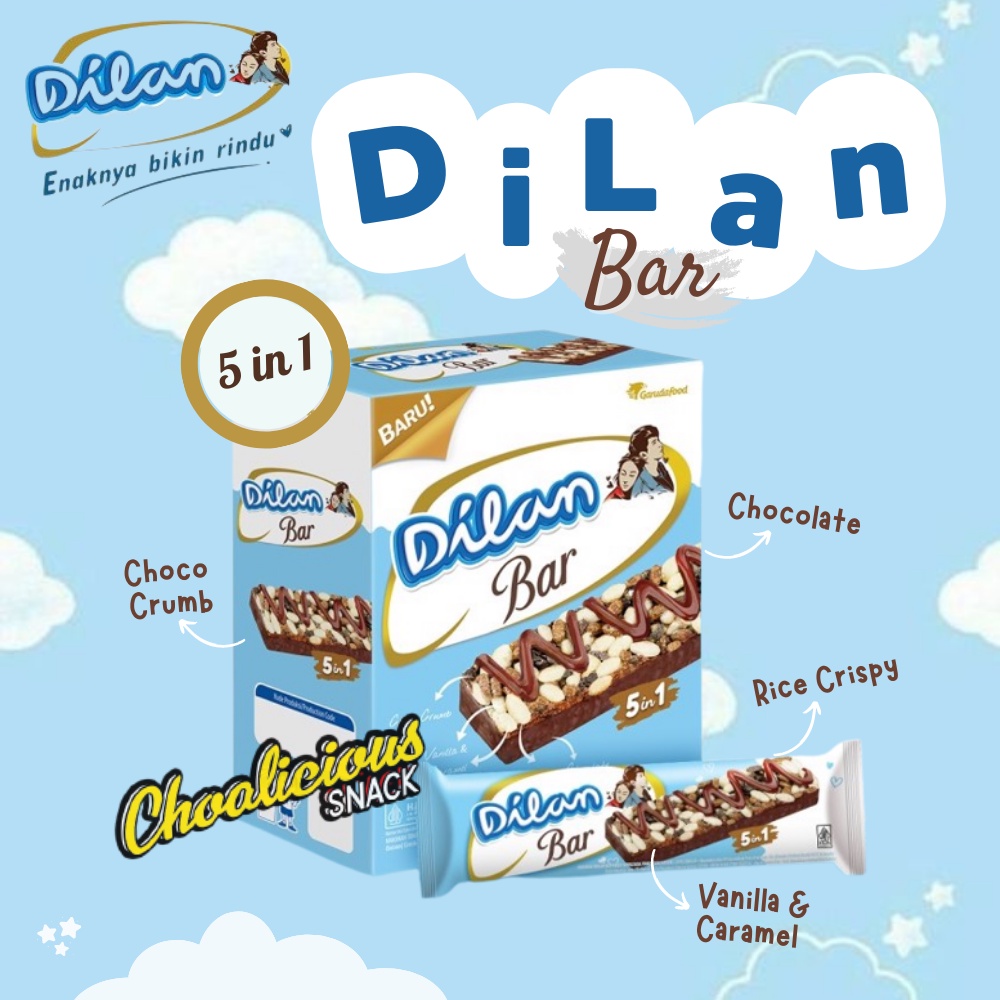 Jual DILAN Chocolate Bar Biskuit / Wafer Coklat Ecer @18 gram | Shopee ...