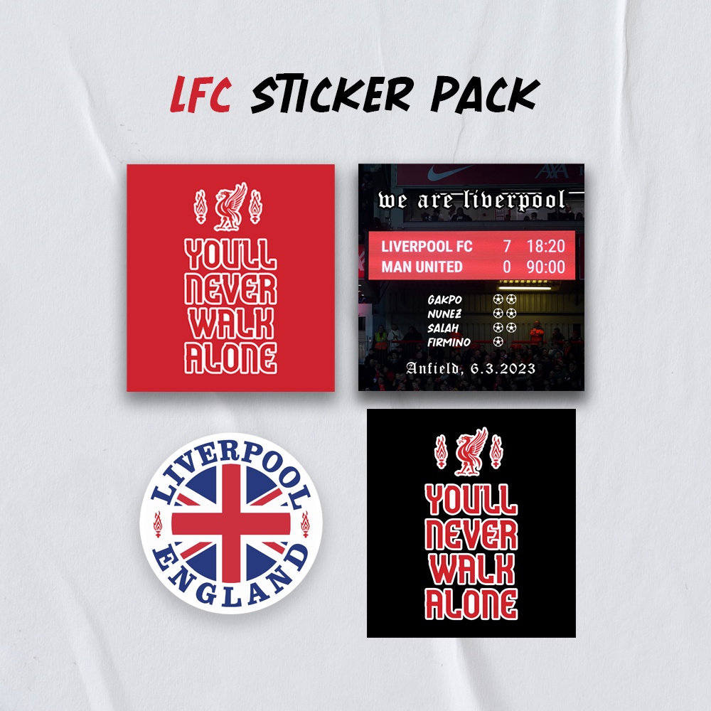 Jual Sticker Pack Liverpool FC YNWA | Shopee Indonesia