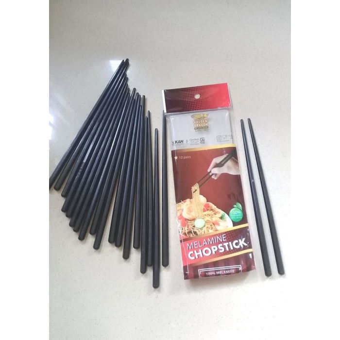 Jual SUMPIT CANTIK KZ007 sumpit segi enam 22cm Hitam 1 set isi 10 ...