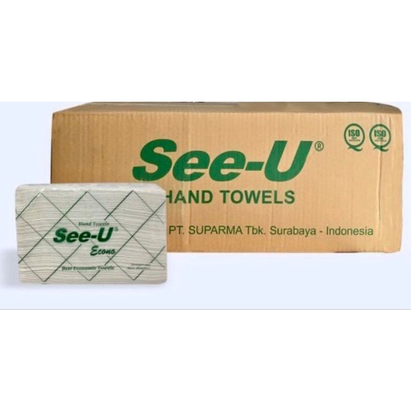 Jual TISSUE SEEU SEE-U HAND TOWEL MULTIFOLD ECONO HIJAU TISU MULTI FOLD ...