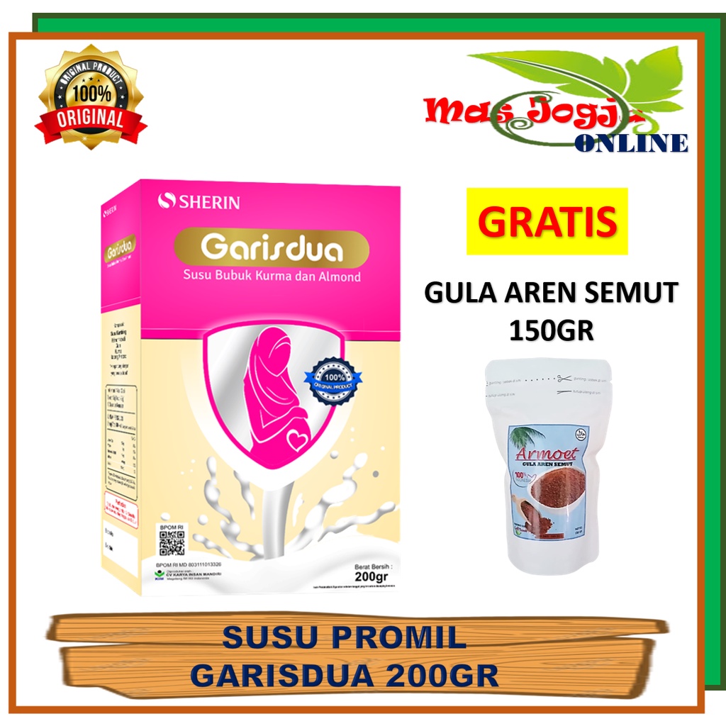 Jual GRATIS GULA AREN !! Susu promil GARISDUA almond kurma muda 200 ...