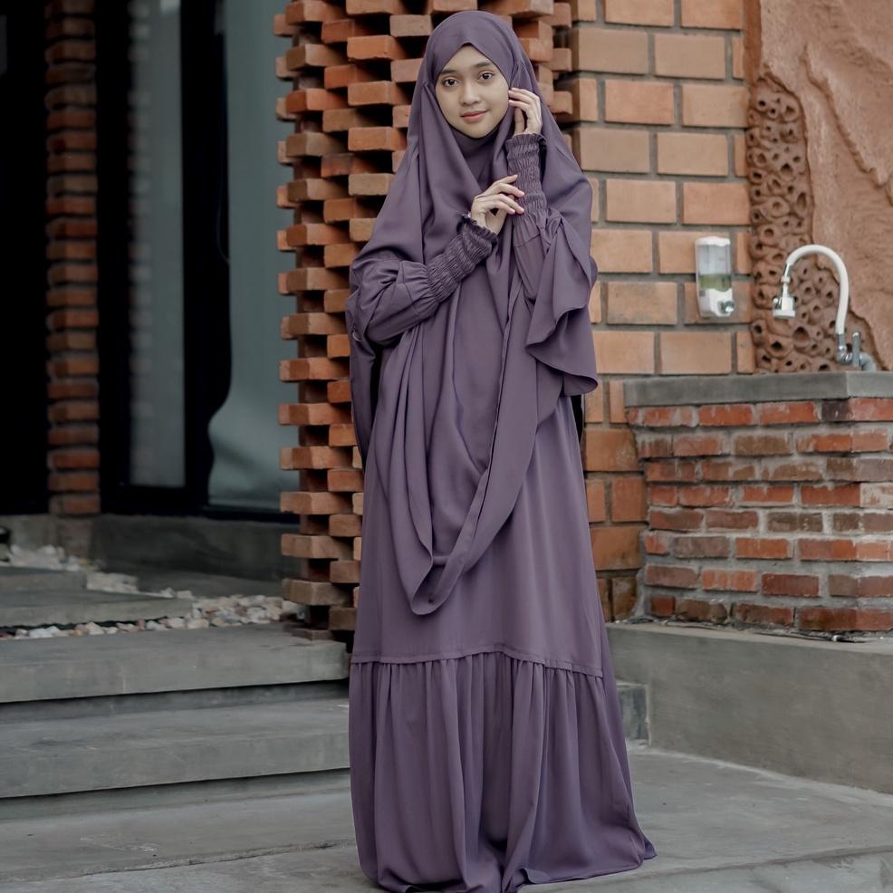 Jual TREN TERBARU Gamis Set French Khimar Jasmine Set | Shopee Indonesia