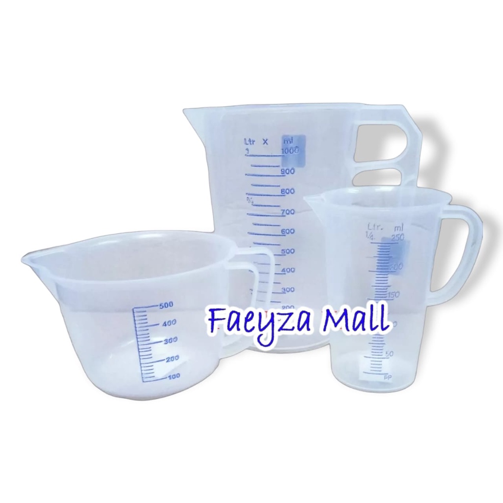 Jual DAPAT 3 PCS !! 3 UKURAN GELAS UKUR GREEN LEAF 1 LITER/500 ML/250 ...