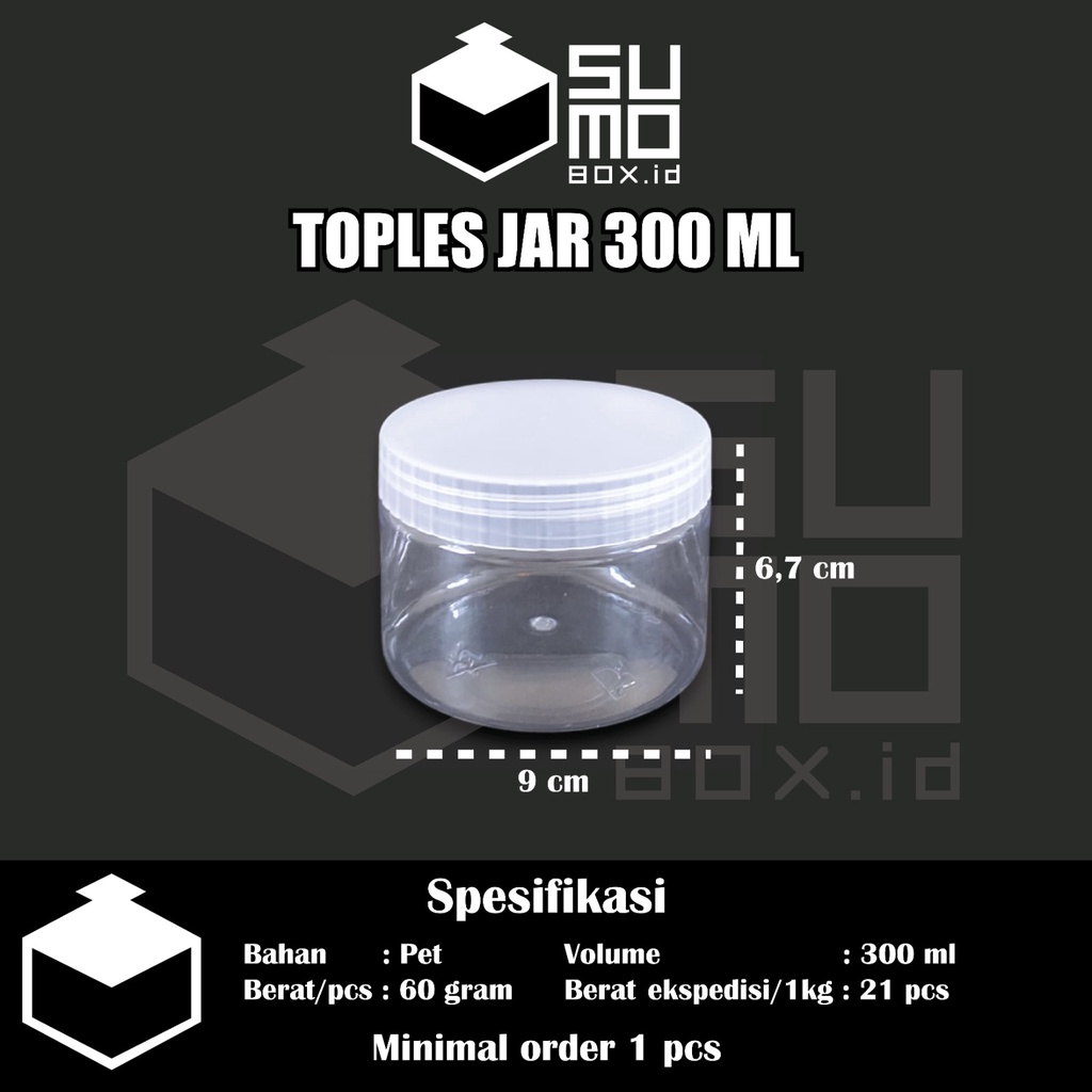Jual Toples Jar Plastik Silinder 300ml Bening / Toples Tabung Bulat ...