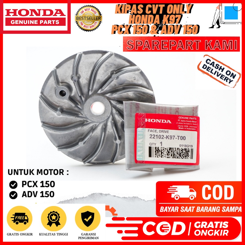 Jual KIPAS RUMAH ROLLER ONLY CVT FACE DRIVE HONDA PCX 150 & ABV 150 ...