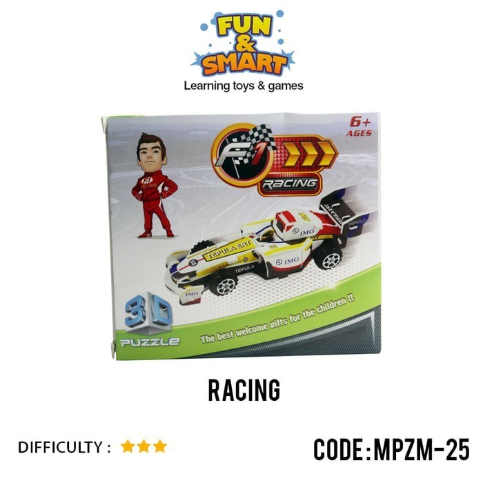 Jual Mainan Edukasi Anak DIY 3D Puzzle Mini F1 Racing Car Rakit Mobil ...