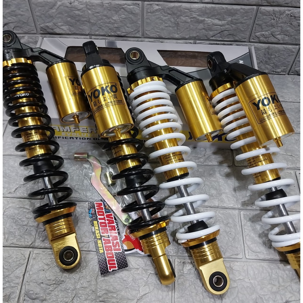 Jual SHOCK SHOCKBREKER YOKO TABUNG UKURAN 340MM WARNA KUNING UNIVERSAL ...