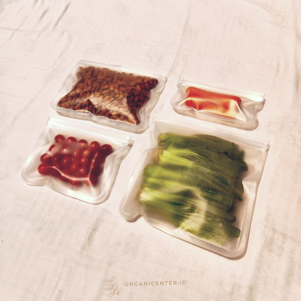 Jual Reuseable Ziplock Bag Kantong Penyimpanan Makanan Tebal Antibocor ...