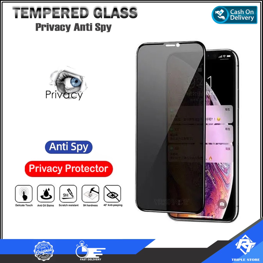 Jual Tempered Glass Privacy Anti Spy Bahan Kaca Full Screen Samsung A25 5G A24 4G A15 4G 5G A14 ...