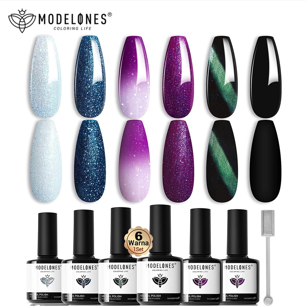 Jual Modelones Gel Nail Polish Set 6 Warna 2023limited Collection 1795