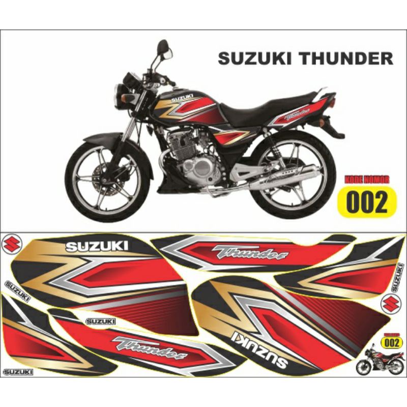 Jual (Bisa COD) Striping Thunder 125 Decal aksesoris motor Suzuki ...